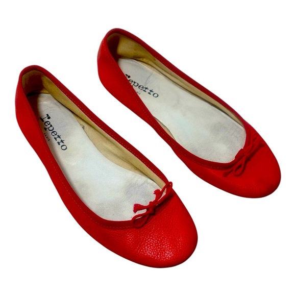 Repetto | Shoes | Repetto Cendrillon Red Epsom Calfskin Leather Ballet ...